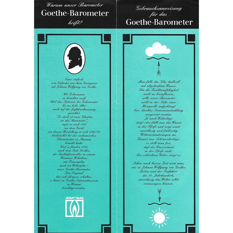 Goethe Barometer mit Aufhängebrett